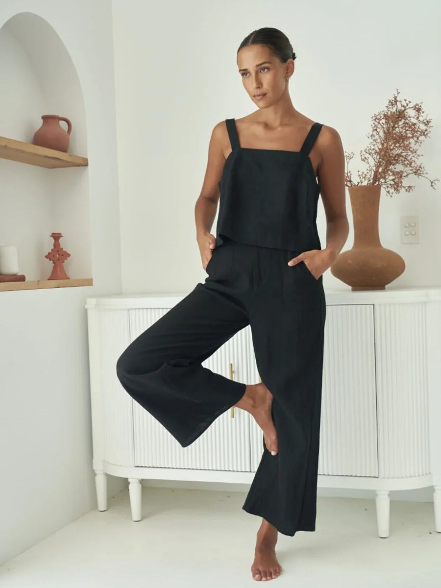 Little Lies | Jude Linen Pant Black – Boutique Six AU